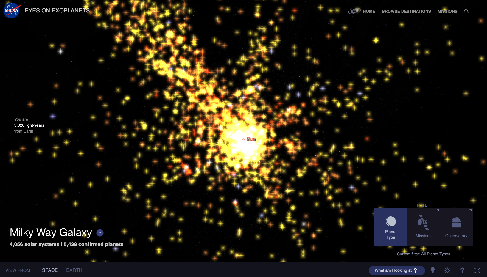 Exoplanets Map - Exoplanet.AI